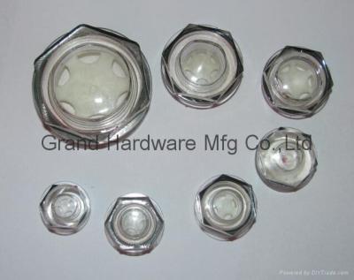 China M60x2 Circular Plastic Oil Sight Glass with Reflector Male Metric Thread Liquid Level Gauge M42X2 M36X1.5 for sale