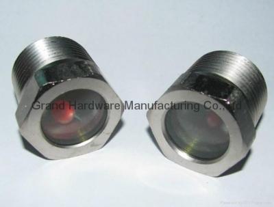 China NPT 3/4 Male Thread Fused Glass Window Sight for Refrigeration Equipment Nickel Plated for sale