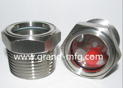 China Stainless Steel 304 Sight Glass with Reflector NPT 1/2 3/8 3/4 1 Inch Oil Level Sight Port for sale