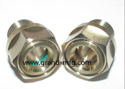 China Brass Oil Level Sight Glass G1 BSP Thread with Red Ball for Compressor Gearbox 5-10 Bar for sale