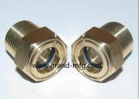 China Brass M22x1.5 Male Thread Fluid Level Sight Glass with SS304 Reflector Natural Glass for sale
