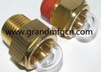 China Brass Oil Level Sight Glass Gauge 3/8 Inch MNPT Thread with Clear Glass 5-10 Bar for sale