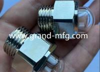 China Brass M22x1.5 Male Thread Fluid Level Sight Glass with SS304 Reflector Natural Glass for sale