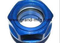 China Aluminum Oil Level Sight Glass 3/8 1/2 3/4 BSP Thread Hexagon for Air Compressor for sale