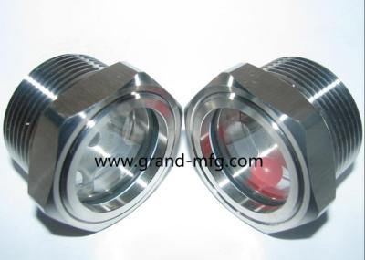China Stainless Steel 304 316 1 Inch NPT BSP Sight Glass Oil Level Indicator with Quartz Glass for sale
