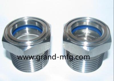 China M27x1.5 SS304 Oil Sight Glass Level Monitor with Big Viewing Window Locking Nut 220C 12MPa for sale