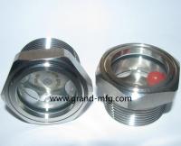 China Stainless Steel 304 BSP G1 1/2 Oil Level Sight Glass with Locking Nut for Compressor Gearbox for sale