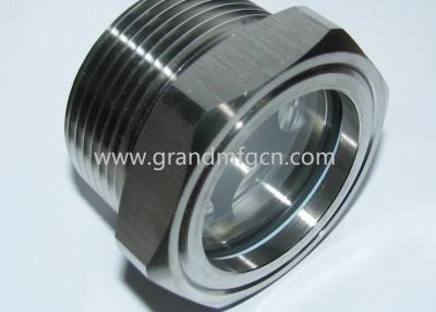 China SS304 Fluid Level Sight Glass NPT 1-1/2 Inch Big Viewing Window Oil Gauge 5-120 Bar for sale