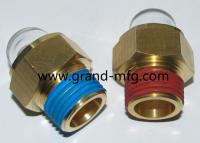 China Brass Oil Level Sight Glass 3/8 NPT Thread Hex Screw In Window Indicator 5-10 Bar for sale