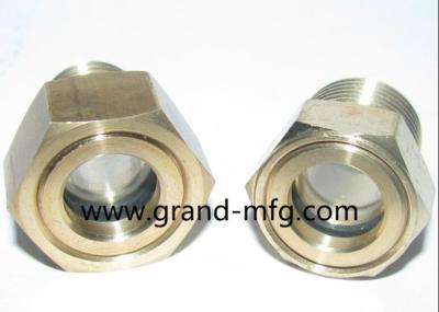 China NPT3/8 Inch Brass Oil Level Sight Glass 5-10 Bar Heavy Industrial Gear Reducer Indicator for sale