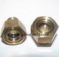 China Brass Oil Sight Glass 1/8-27 NPT 200°F Natural Finish High Pressure for sale