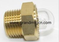 China Brass Oil Level Sight Glass 3/8 NPT Thread Hex Screw In Window Indicator 5-10 Bar for sale