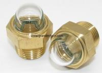 China GM-HDN34 3/4 MNPT Heavy Duty Dome Oil Level Sight Glass Brass 5-10 Bar for sale