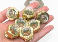 China NPT 1/2 Brass Domed Glass Oil Sight Gauge Hex Screw with Thread Lock 5-10 Bar for sale