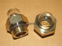 China Brass Oil Sight Glass 1/2 Gauge Port NPT 1/8 Thread Round Clear Window High Pressure 150 PSI for sale