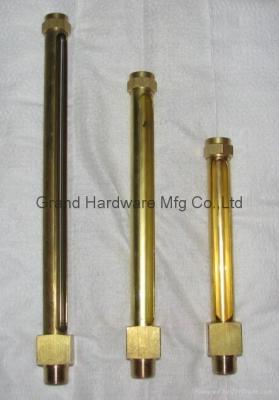 China Brass Oil Level Indicator with Quartz Glass Tube 1/4 BSP Male Thread for Pump for sale