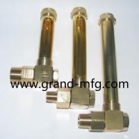 China NPT 1/2 Inch Brass Oil Level Gauge Indicator with Level Marks for Hydraulic Reservoir 50-500mm for sale