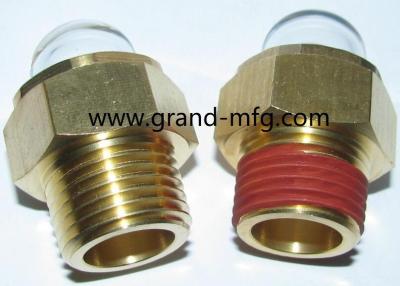 China M12x1.5 Dome Oil Level Sight Glass Heavy Duty 3D Gauge Clear Glass 5-10 Bar Brass Air Compressor for sale