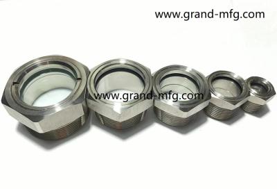 China NPT1 1/2 Fused Sight Glass for Refrigeration Compressor 12MPa 260C Steel Nickel Plated for sale