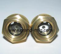 China M12x1.5 Dome Oil Level Sight Glass Heavy Duty 3D Gauge Clear Glass 5-10 Bar Brass Air Compressor for sale