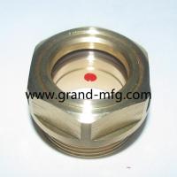 China Brass Oil Level Sight Glass G1 BSP Thread 5-10 Bar for Pump Compressor Gearbox for sale