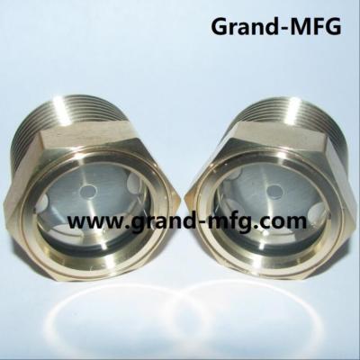China Brass Oil Sight Glass NPT1 Threaded with Reflector High Pressure 150 PSI 200°F for sale