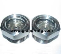 China Stainless Steel 304 316 Oil Sight Glass NPT 1/4 to 1/2 Inch Fluid Level View Window for sale