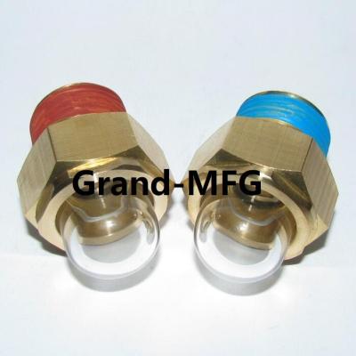 China Brass Sight Glass M18x1.5 Hex Top Liquid Dome Oil Level Fitting for Motorcycle Fuel Tank for sale