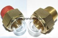 China Brass Oil Level Sight Glass G1 BSP Thread 5-10 Bar for Pump Compressor Gearbox for sale