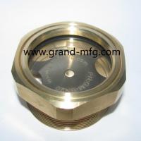 China Brass Oil Level Sight Glass M22x1.5 Metric Thread 5-10 Bar Tempered Glass Industrial for sale