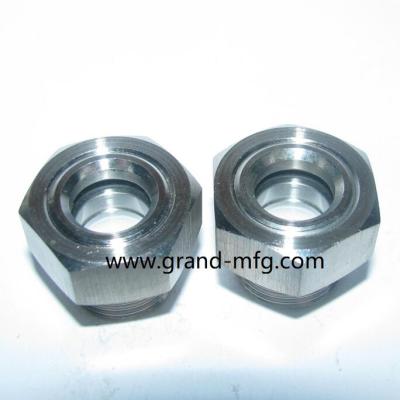 China Brass Stainless Steel Oil Sight Glass 1 NPT Thread for Vacuum Pump 5-10 Bar for sale