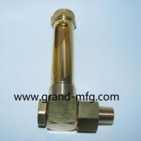 China NPT 3/8 Inch Straight Brass Oil Level Gauge Indicator with Level Marks for Thin-Wall Containers for sale