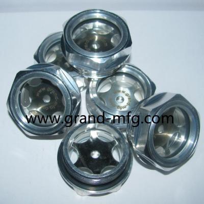 China Aluminum Oil Sight Level Gauge 3/8 Inch G Thread for Flow Inspection 5-10 Bar for sale