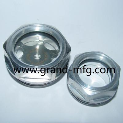 China Brass Aluminum Oil Sight Glass M22x1.5 M27x1.5 Thread 1MPa Pressure Fluid Level Viewport for sale