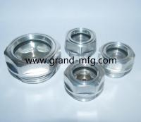 China Aluminum Oil Level Sight Glass BSP G Thread 3/8 3/4 Inch 3mm Glass High Temp for sale
