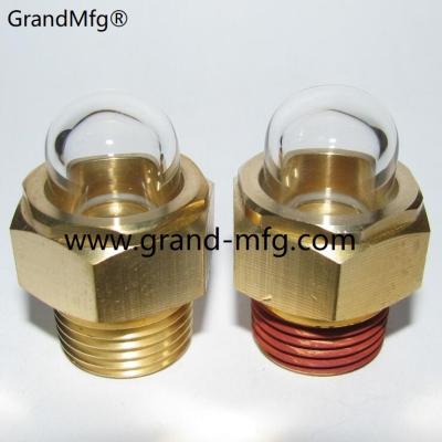 China NPT1/2 Brass Oil Level Sight Glass for Air Compressor 5-10 Bar 3D Bubble Gauge for sale