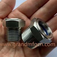 China Stainless Steel Oil Sight Glass with Reflector SS304 NPT 1 3/4 Inch 1 1/4 Inch for sale