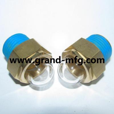 China 1/2 inch NPT Male Thread Heavy Duty Truck Radiator Dome Oil Sight Glass 3mm Borosilicate Glass for sale