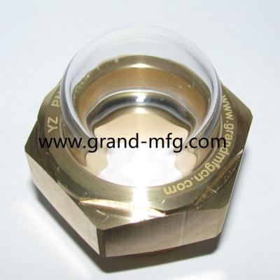 China Brass BSP G1/2 Domed Sight Glass Oil Level Indicator 5-10 Bar for sale
