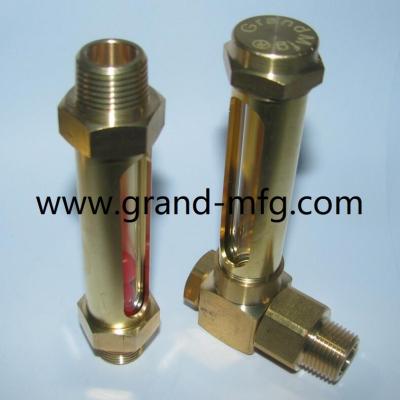 China BSP 3/4 Inch Straight Brass Oil Level Gauge Indicator with Level Marks for Thin-Wall Containers for sale