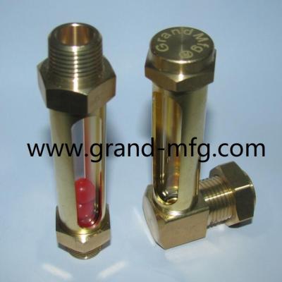 China NPT 1/4 Inch Brass Oil Level Gauge Indicator with Level Marks for Thin-Wall Containers 50-600mm for sale