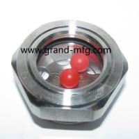 China SS304 Male Thread NPT 2 Inch Sight Glass Oil Gauge with Locking Nut 220C 12MPa for sale