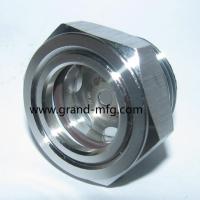 China SS304 Male Thread NPT 2 Inch Sight Glass Oil Gauge with Locking Nut 220C 12MPa for sale