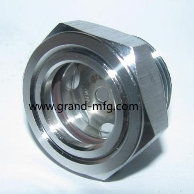 China M16x1.5 SS304 Food Grade Sight Glass with Big Viewing Window Locking Nut 220°C 12MPa for sale