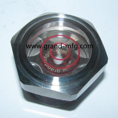 China SS304 Oil Sight Glass Level Monitor BSP G2 Inch with Big Viewing Window Locking Nut 5-120 Bar for sale
