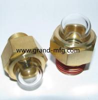 China Brass NPT 1/2 to 1 Inch 3-D Bullseye Sight Glass Gauge with Clear Glass 5-10 Bar for sale