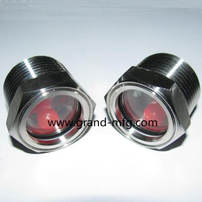 China Stainless Steel 304 Bullseye Sight Glass 3/4 NPT Male High Pressure 10 Bar Oil Level Indicator for sale