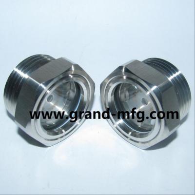 China Stainless Steel 316 Oil Sight Glass Indicator 1 1/2 BSP Thread 120 Bar for sale