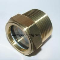 China Brass Oil Level Sight Glass Indicator 1 inch NPT Thread for Vacuum Pump Air Compressor 5-10 Bar for sale