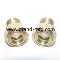 China Brass Oil Level Sight Glass M16 M18 M26 M27x1.5 Metric Thread with SS304 Reflector for sale